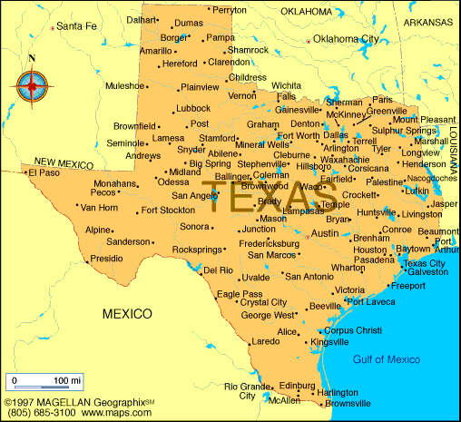Mission Texas Haritası - Amerika Birleşik Devletleri