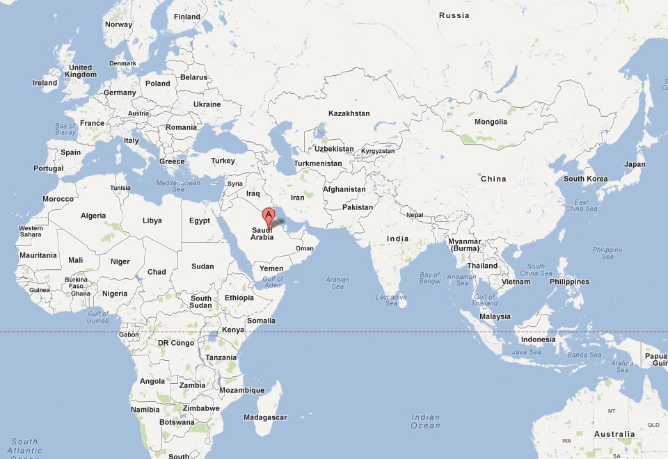 Riyadh Haritası - Suudi Arabistan